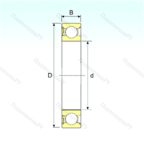 Подшипник шариковый радиальный 6206-RZ купить по недорогой цене с ...